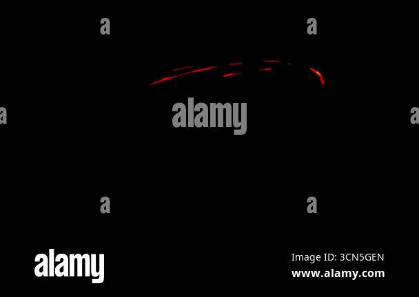 Animated fire trail effects on black background, animated flames and ...