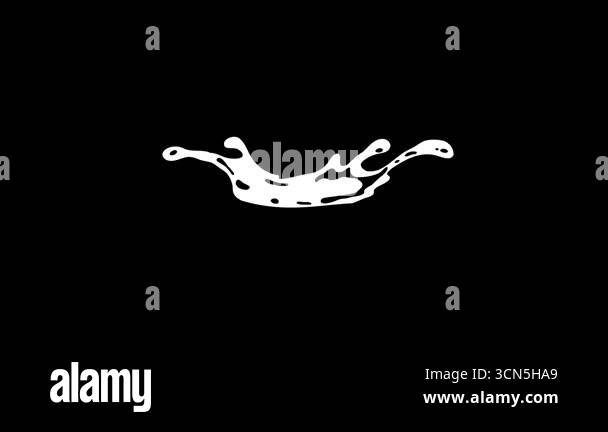 Animated Water Splash Effect: Cartoon Style Animation of Water Droplets ...