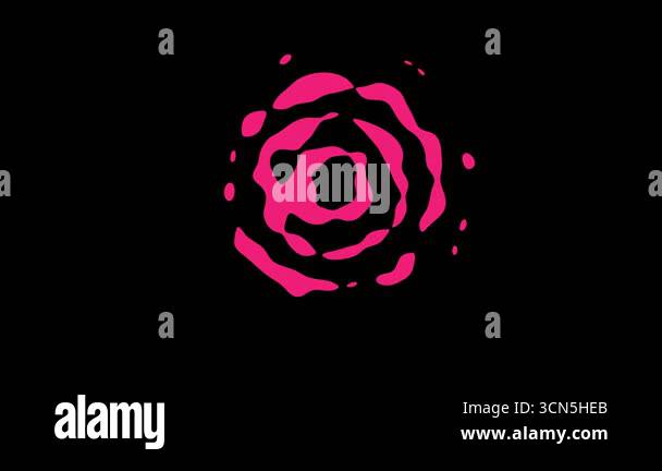 Animated Pink Circular Pattern Effect Overlay for Video Editing and ...