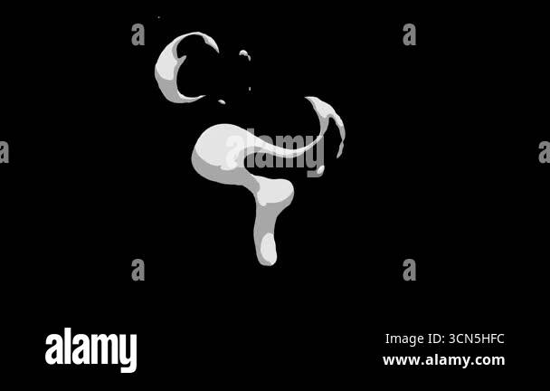 Stylized smoke animation sequence in ten frames with smooth transitions ...