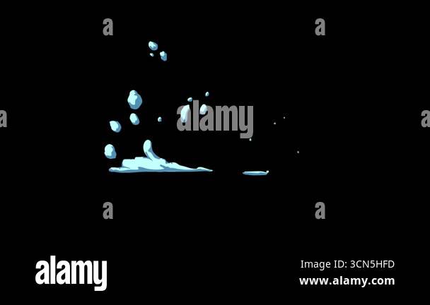 Animated water splash sprite sheet for game development and visual ...
