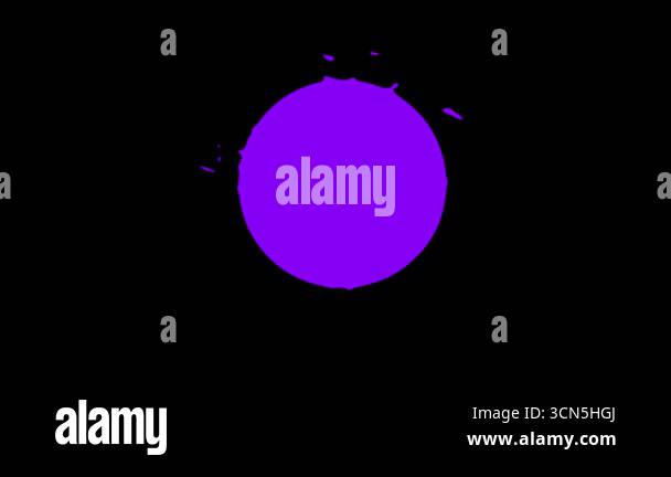 Animated Purple Circle Splashes on Black Background - Abstract Graphic ...
