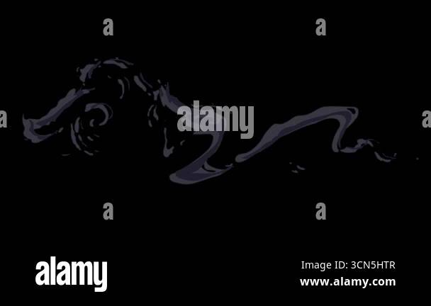 Animated Dark Smoke Transition Effect on Black Background for Visual ...