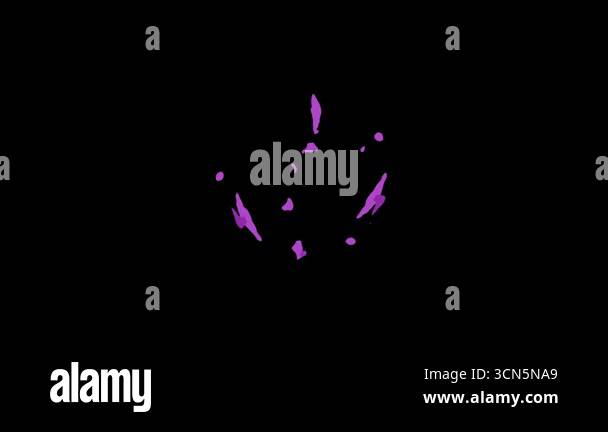 Animated Purple Energy Swirls and Sparks Transition with Black ...