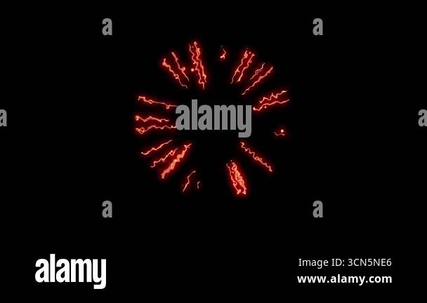 Animated Fireworks Explosion with Dark Background and Red Sparkles ...