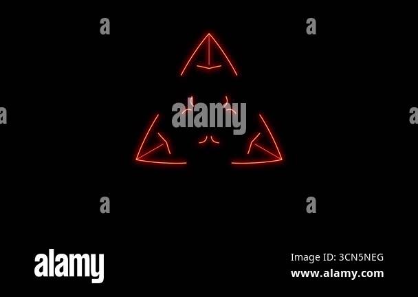 Mesmerizing Triangle Patterns Glowing in Red on Dark Background ...