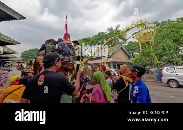 Cikar parade. Cikar is a form of land transportation in Indonesia that ...