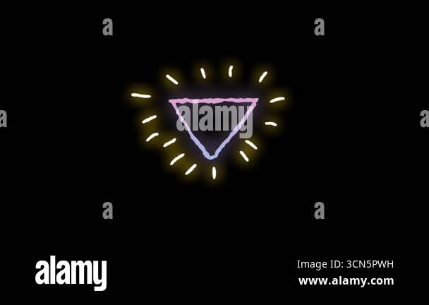 Neon Triangle Glow: Seamless Animated Loop for Modern Backgrounds and ...