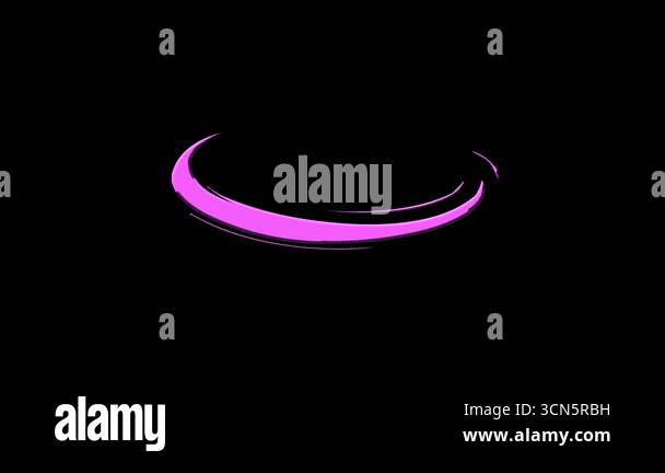 Pink Arc Animation Sequence on Black Background for VFX and Motion ...