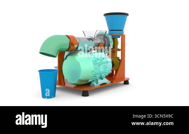 food processor machine animation Stock Video Footage - Alamy