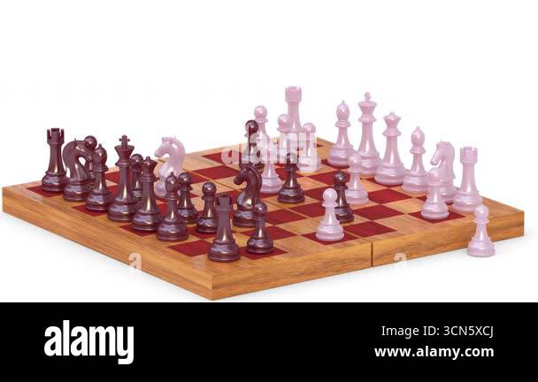 chess playing animation 3d and computer rendering animation video with ...