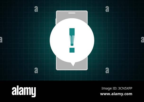 Alert message mobile notification. Danger error alerts animation ...