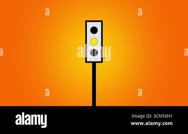 Traffic Light Animation Red, Yellow, Green Sequin. Road Conditions Flat ...