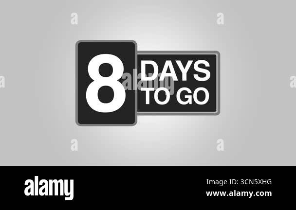 One day to go countdown. 1 Number of days remaining. Animated of 1 day ...