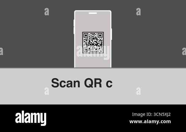 Barcode Scanner Scanning Product Code animation. Scan QR code to Mobile ...