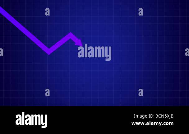 Cash with down arrow stocks graph. Concept of financial crisis. Money ...