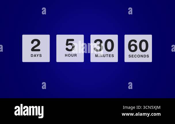 Countdown timer with scoreboard of day, hour, minutes and seconds for ...