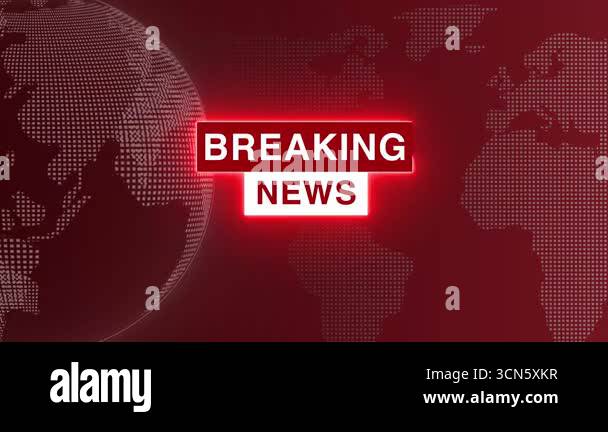 Breaking News intro for TV broadcast news show program with 3D breaking ...