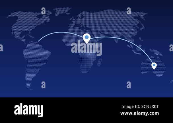 Animated gps location service animation or target location select on ...