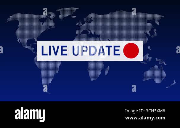 LIVE Update Animation with Earth background. Global news update ...