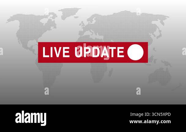 LIVE Update Animation with Earth background. Global news update ...