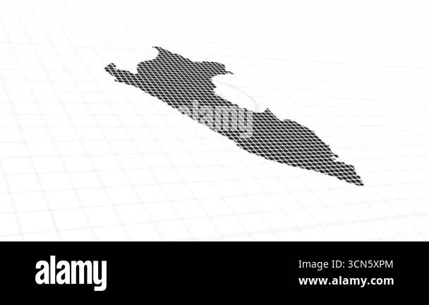 Peru map animation, Glowing neon Peru map animation background. country ...