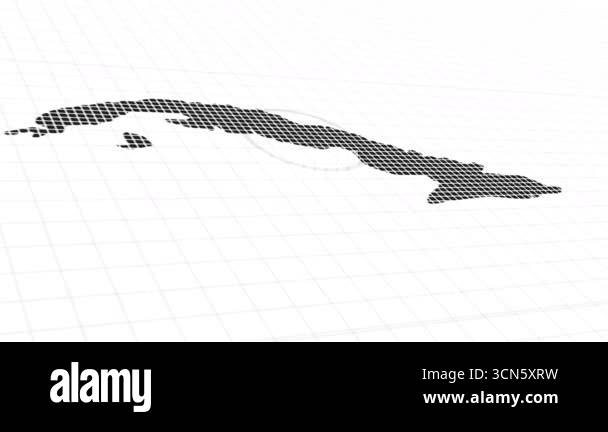 Cuba map animation, Glowing neon Cuba map animation background. country ...