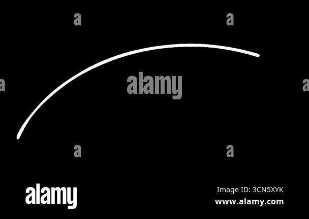 Abstract Curves Animation in White on Black Background - Minimalist ...