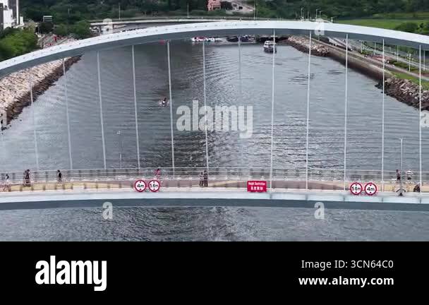 Southern Bridge at Tseung Kwan O Waterfront Promenade Aug 24 2025 Stock ...