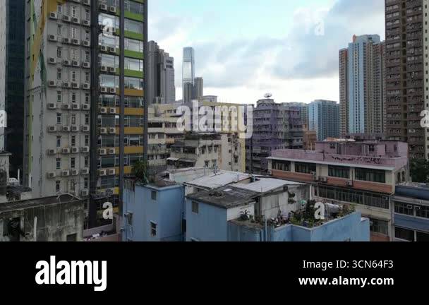 Historic Tong Lau Buildings in Mong Kok District, Aug 30 2025 Stock ...