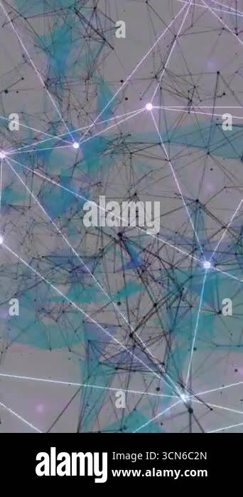 Animation of network of connections on white background. Global ...