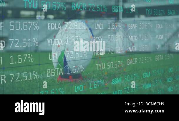 On start animation showing soccer ball while data overlay updating ...
