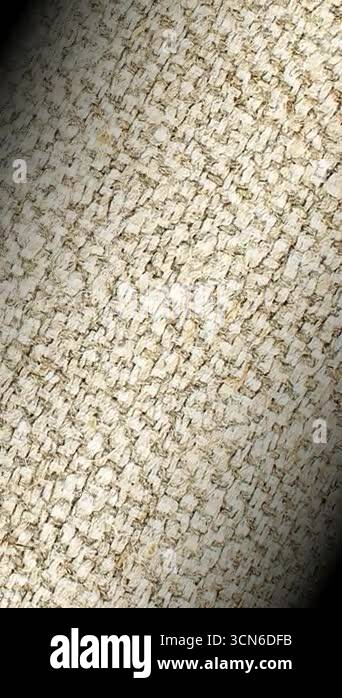 Smooth refined surface of natural linen fabric in rotation, presenting ...
