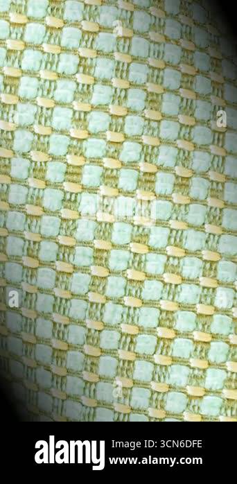 Smooth rotation of light green cotton, highlighting refined tactile ...