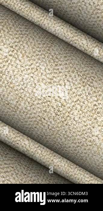 Natural linen in earthy hues undergoing texture rotation, representing ...