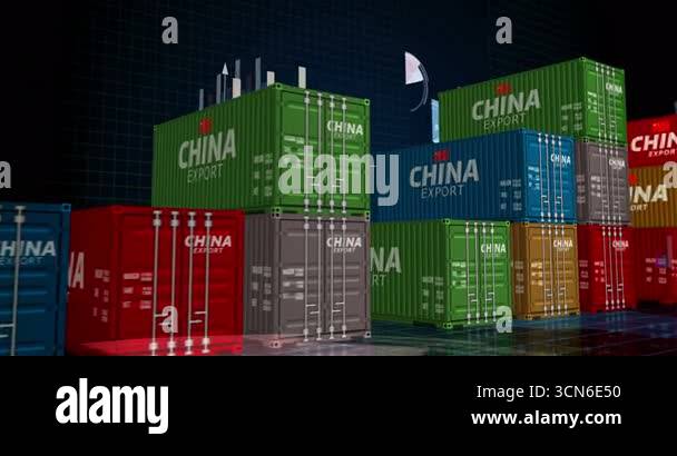 China export production and import containers cargo with business ...