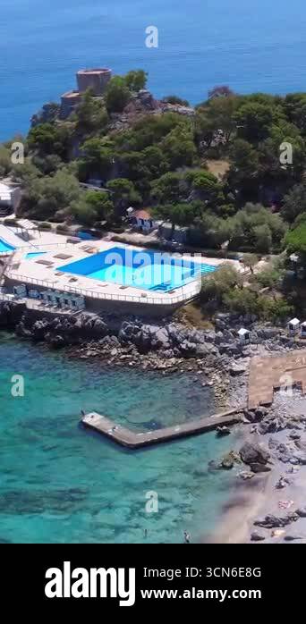 Stunning Coastal View of Pools and Rocky Shoreline in a Tranquil ...