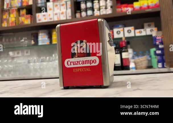 Spain: Cozy interior of traditional Spanish tapas bar in Cadiz, with ...