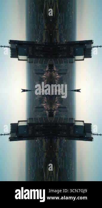 Abstract Technological Background with Mirrored Glass Patterns at ...