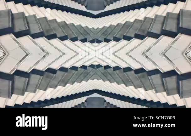 futuristic technology background with digital mirrored and symmetry ...