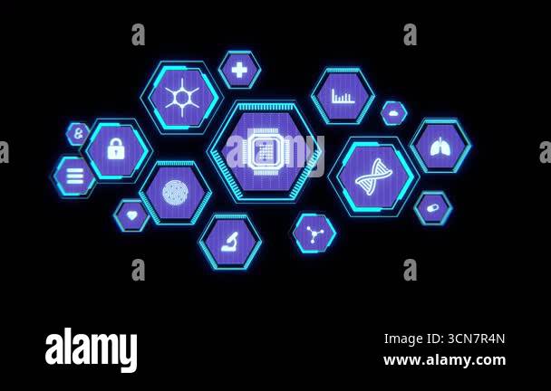 Abstract neon Hud knowledge ability science business gear icon Glowing ...