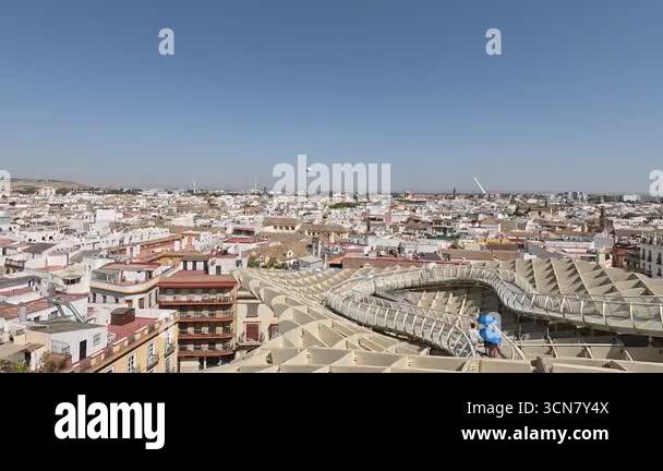 Spain: Panoramic rooftop views of Seville from Setas de Sevilla ...