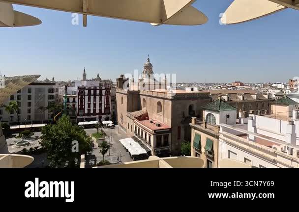 Spain: Panoramic rooftop views of Seville from Setas de Sevilla ...