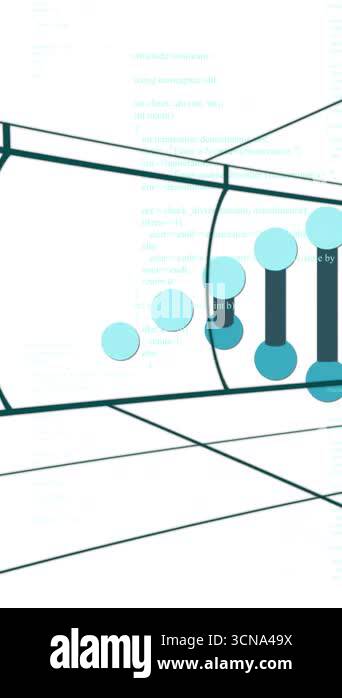 Animation of DNA strand and binary coding for scientific data ...