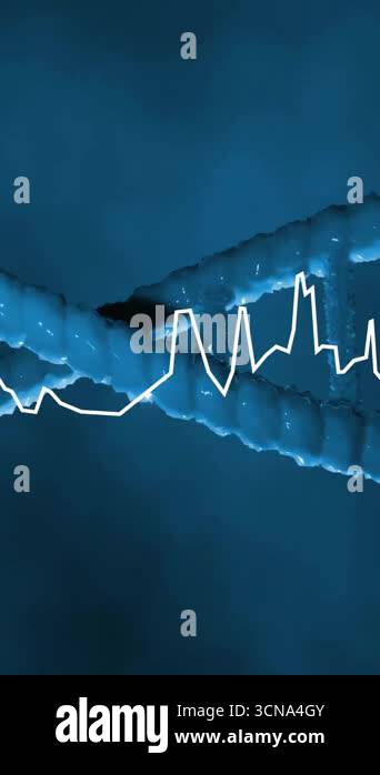 Animation of digital data processing over dna strand spinning. Global science, connections ...