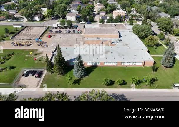 High resolution 4K aerial clip showcasing Sutherland, one of Saskatoons ...