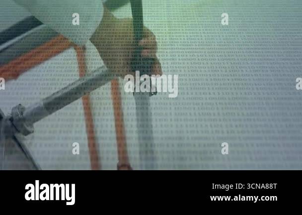 Technician forearm grabbing lever and rotating clamp down pipe near ...