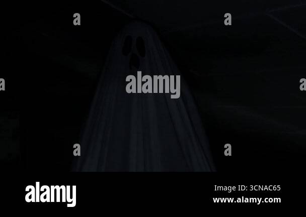 Ghost in the Dark.Halloween Mystical Wallpaper. White silhouette of a ...