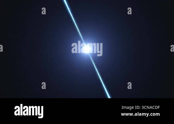 A Pulsar, neutron star, emitting intense blue light beams across deep ...