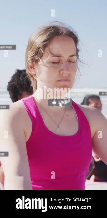 Animation of social media data processing over diverse women exercising ...